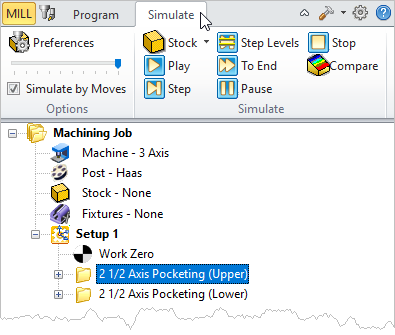 RhinoCAM FAQs > General Training > How to: Simulate a Toolpath